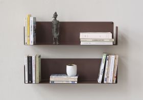 Rust color shelves - when color invites itself into your home