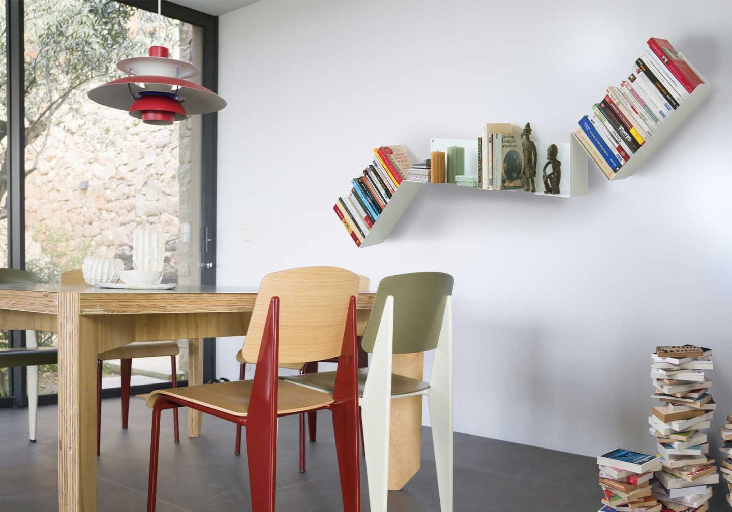 Buy the Design bookshelf - White Bookcase metal - Asymmetrical