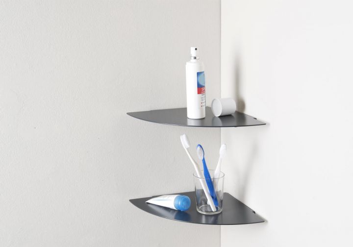 Vendita di mensola angolare grigia 24 cm - Set di 2