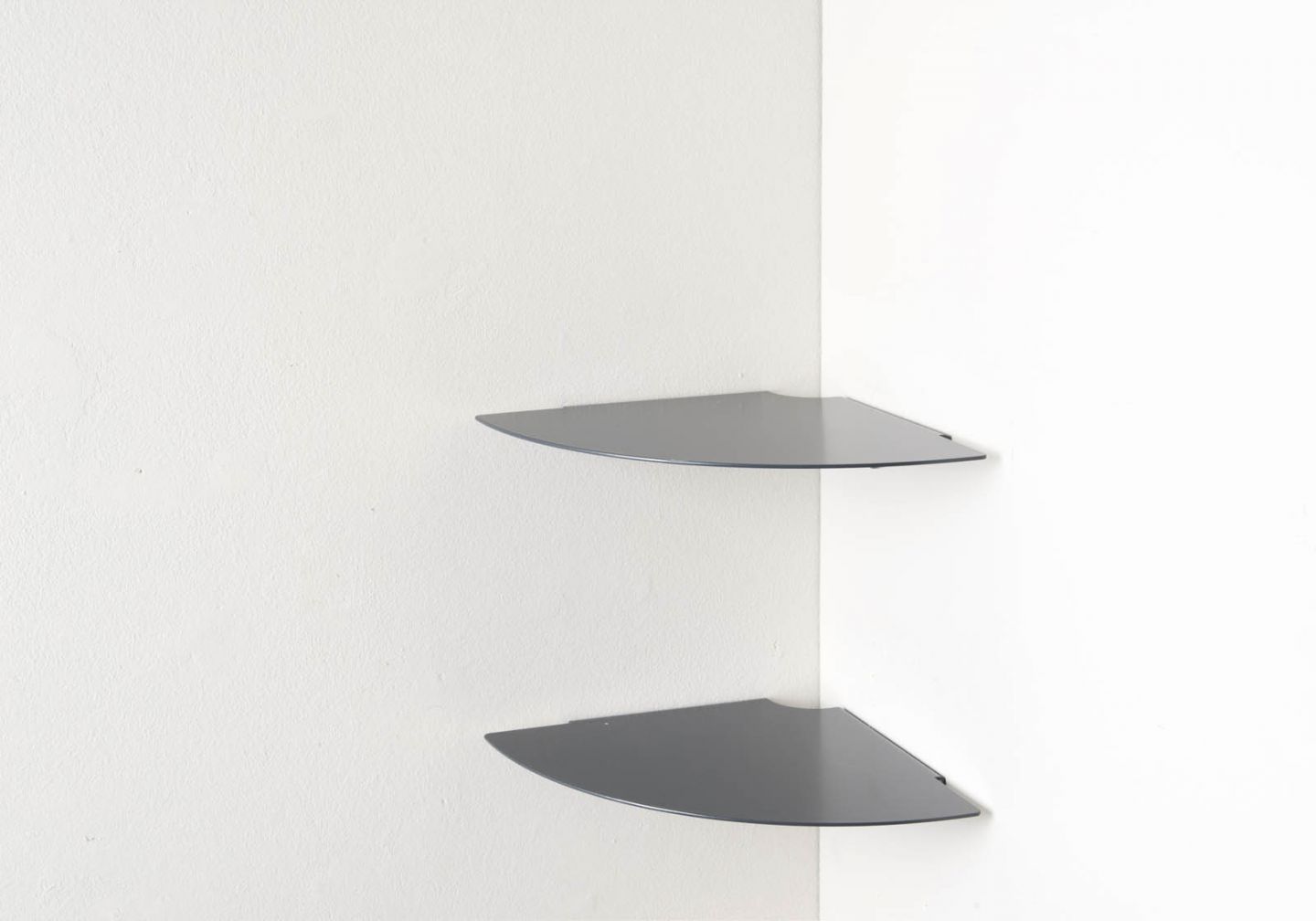 Verkoop Grijs Hoek Wandplank voor de badkamer 24 cm - Set van 2