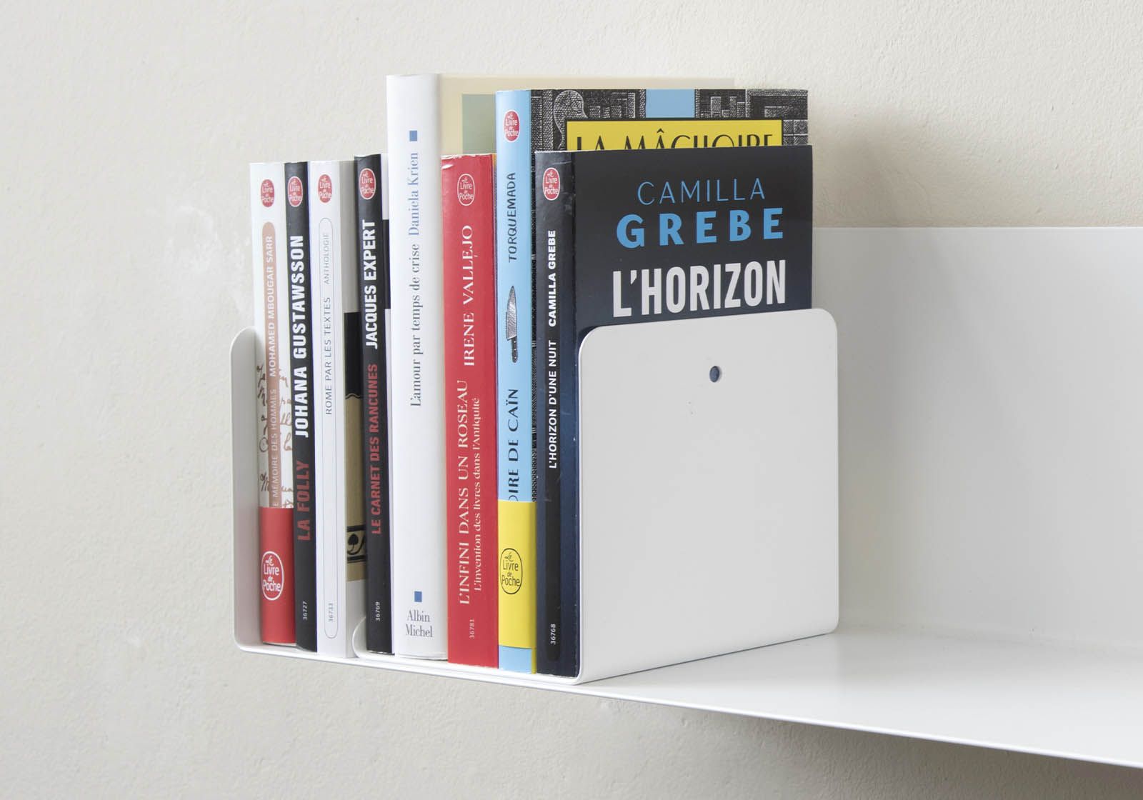 Shop Bookshelf in Steel - 2 Shelves and 2 Bookends