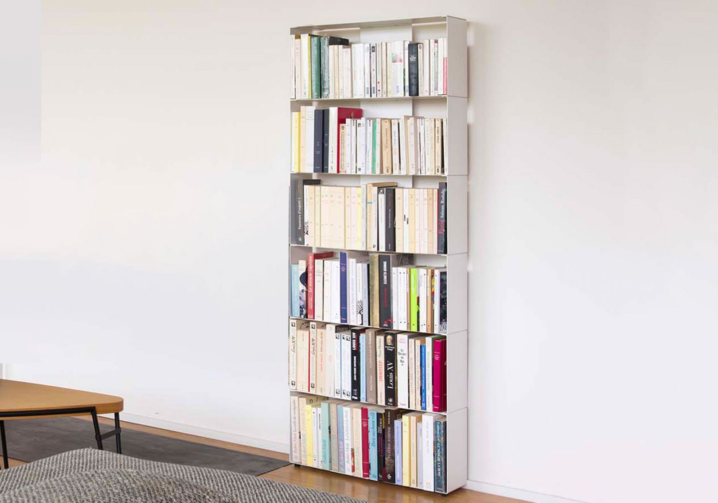 Regalsystem weiß 6 ablagen B60 H150 T15 cm