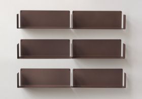 Rust color shelves - when color invites itself into your home