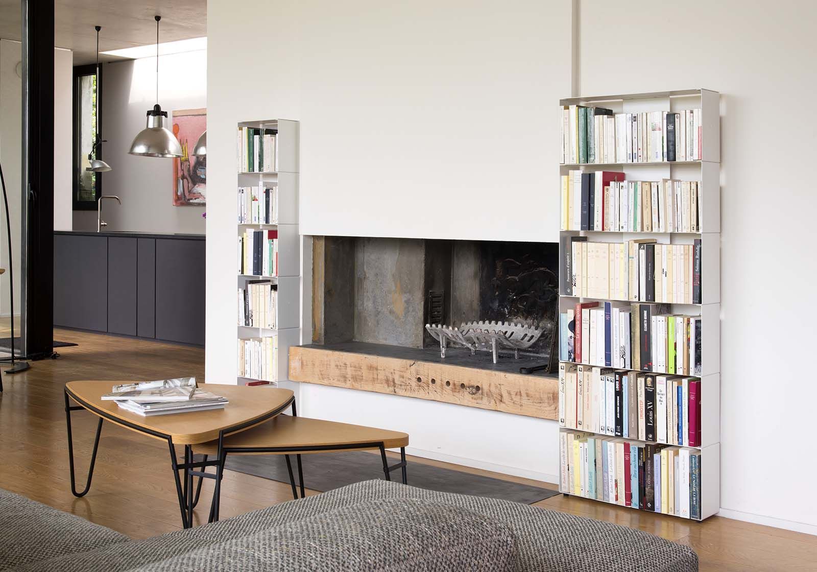 Librerie moderne 60 cm - metallo bianco - 6 livelli