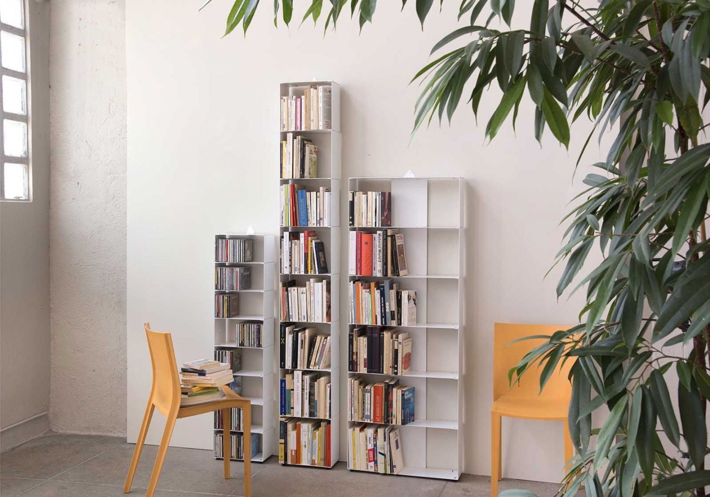 Librerie moderne 60 cm - metallo bianco - 6 livelli