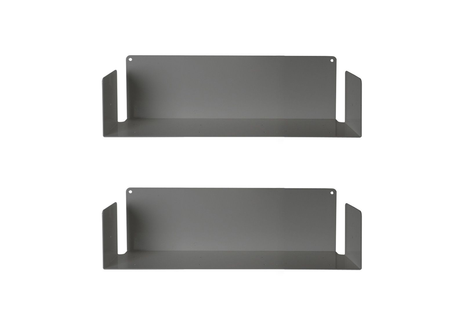 Verkoop Grijs wandplank - 45 x 15 cm - Set van 2 - Staal