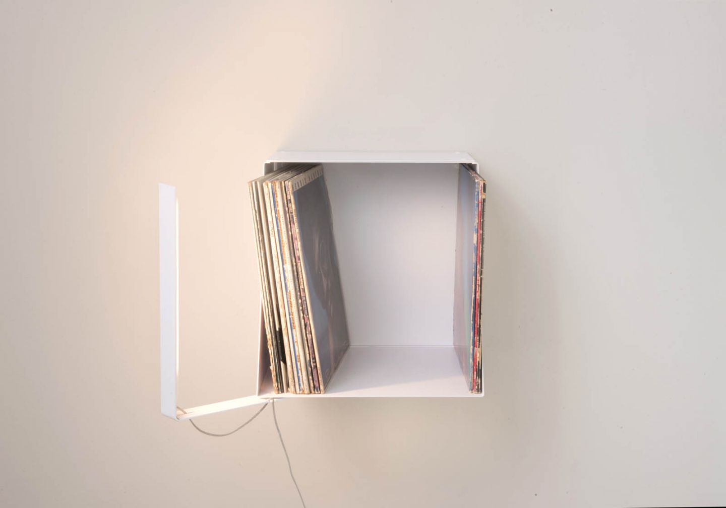 Buy Vinyl record storage box - Metal White
