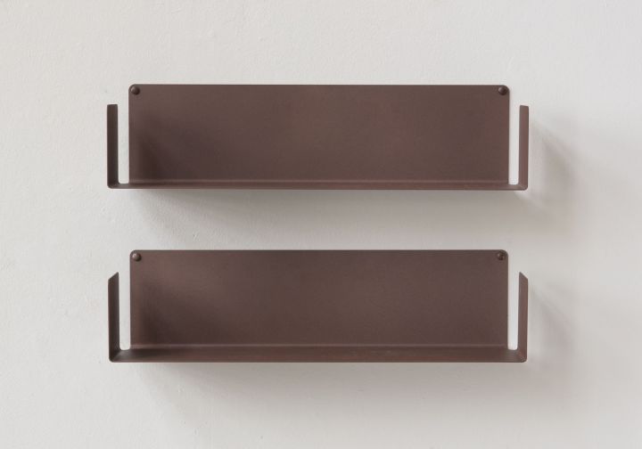 Rust color shelves - when color invites itself into your home