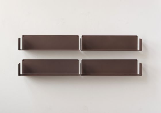 Rust color shelves - when color invites itself into your home