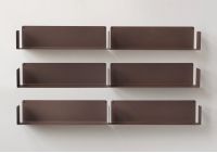 Buy Floating shelves rust colour - 60 x 15 cm - Set of 6