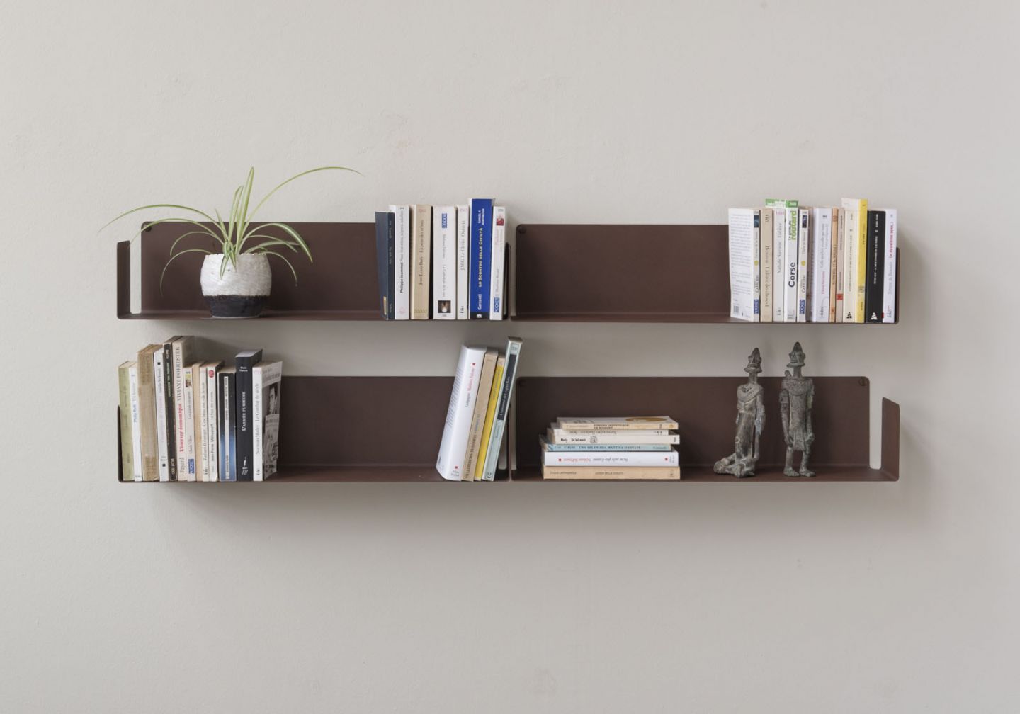 Buy Floating shelf rust color - 17.71 inches - Set of 4